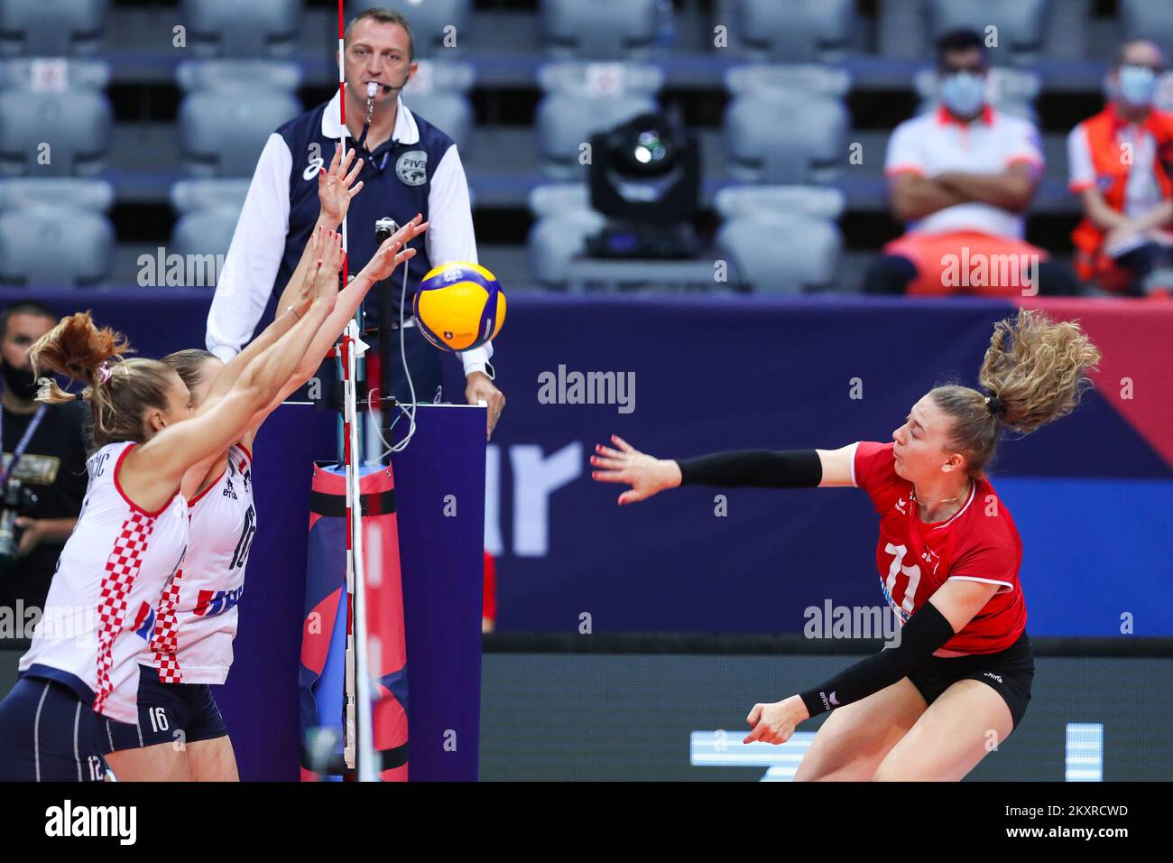 ZADAR, CROATIA - AUGUST 19: Maja Storck of Switzerland in action during ...