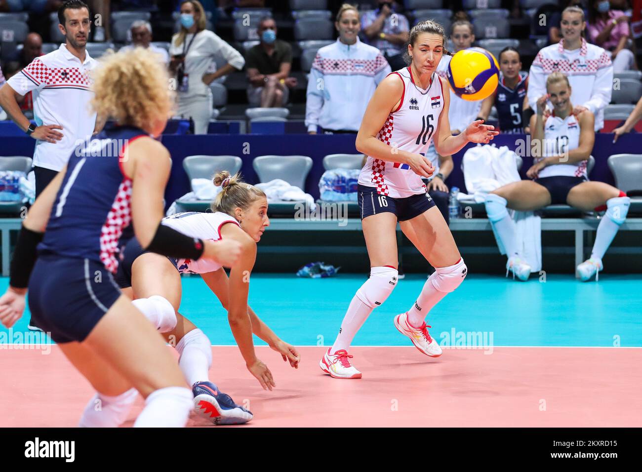 ZADAR, CROATIA - AUGUST 19: Laura Milos of Croatia in action during the ...
