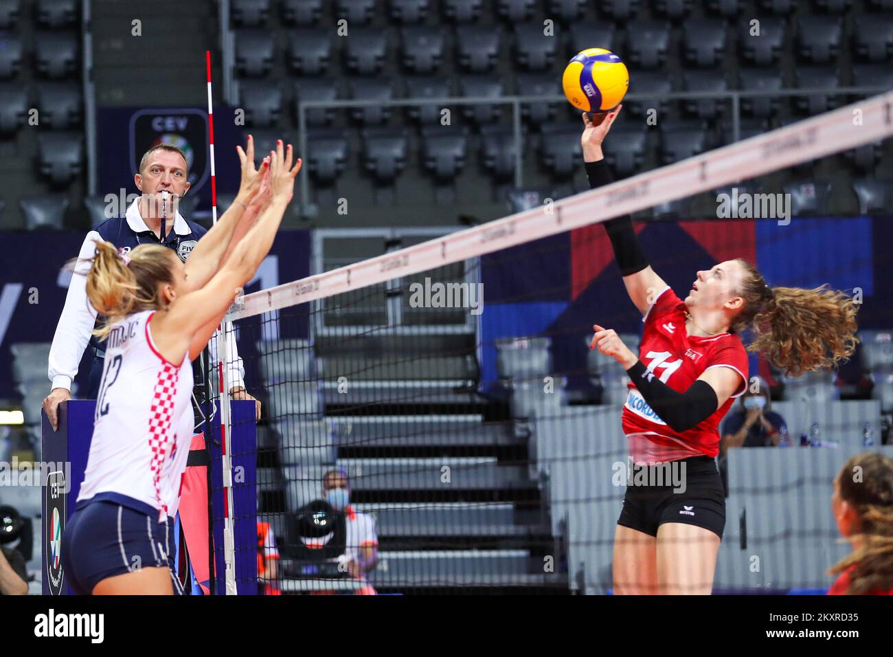 ZADAR, CROATIA - AUGUST 19: Beta Dumancic of Croatia in action Maja ...