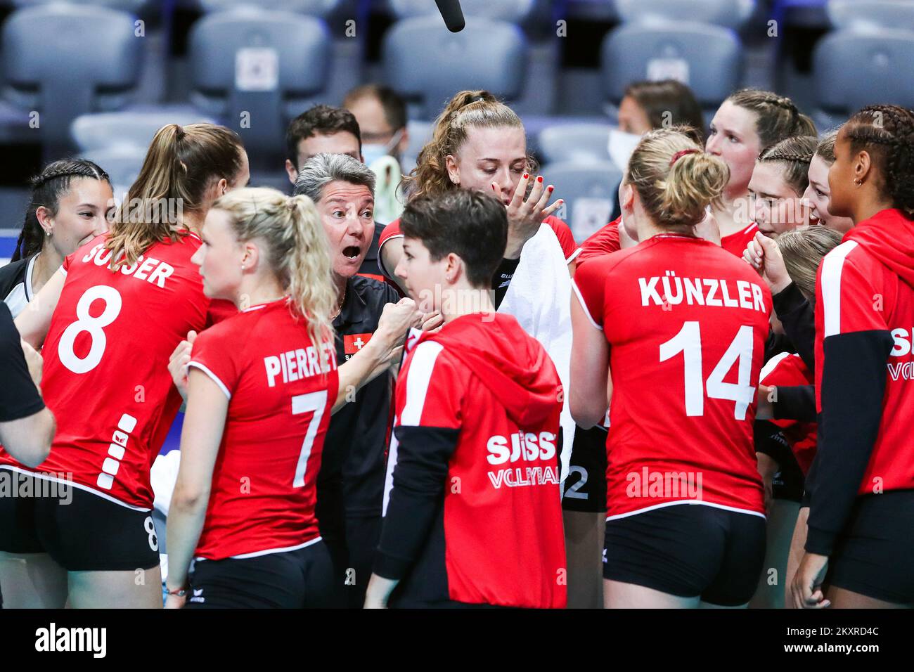 ZADAR, CROATIA - AUGUST 19: Swiss national coach Saskia van Hintum in ...