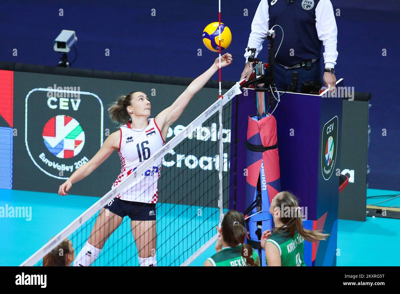 ZADAR, CROATIA - AUGUST 24: Laura Milos of Croatia in action during the ...