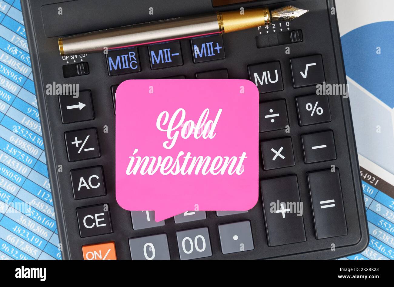 Finance and economics concept. On the desktop are charts, reports, a ...