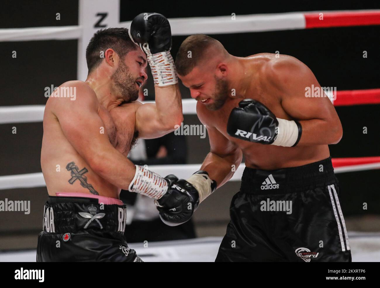 Slovakiaâ€™s Josef Jurko (R) in action against English John Ryder (L ...