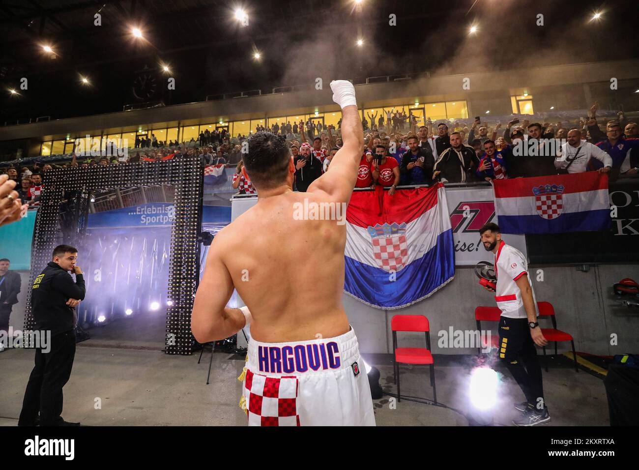 Croatian Filip Hrgovic after the boxing event "Battle of the Giants" at ...