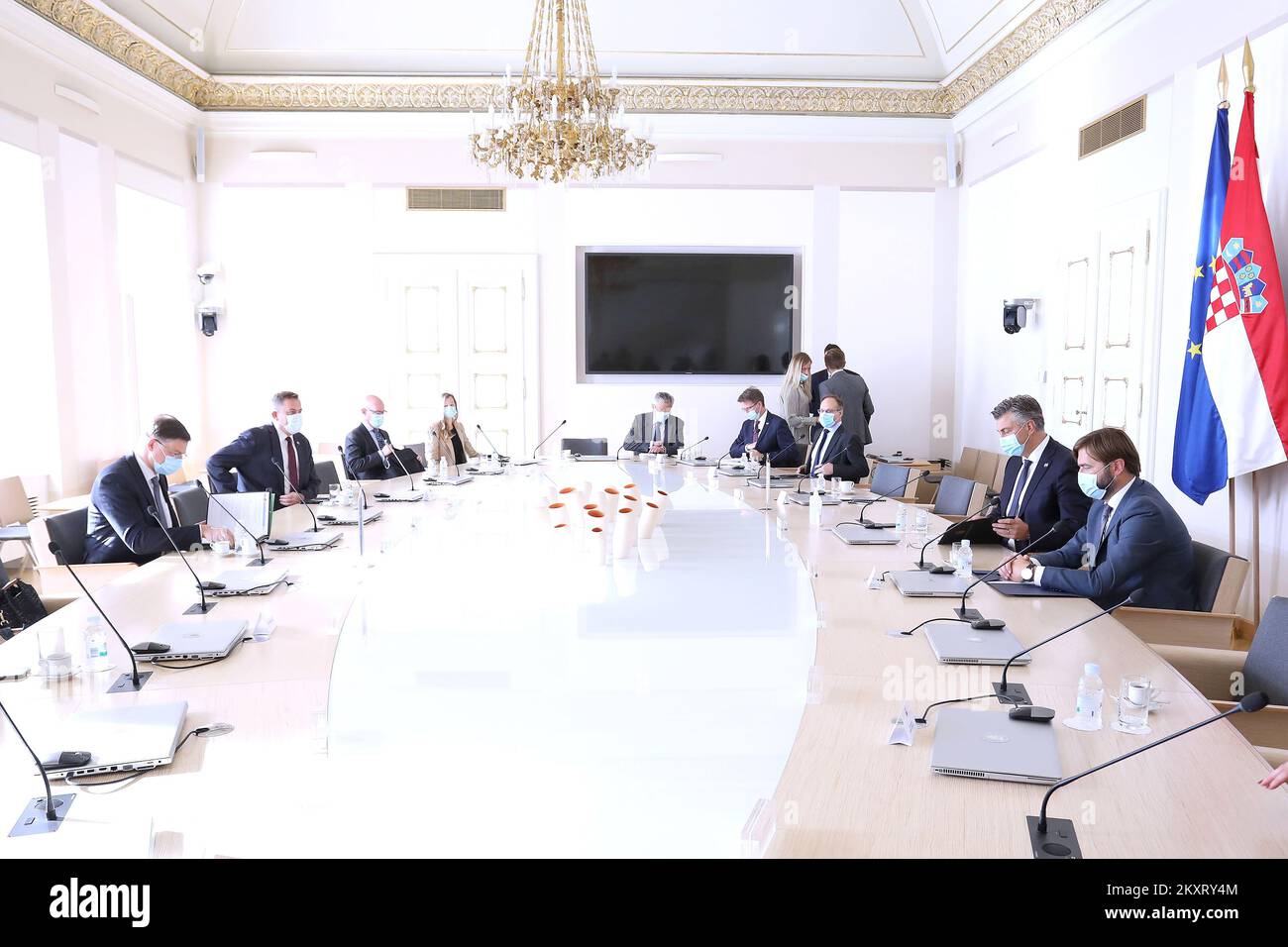 The Prime Minister Andrej Plenkovic received the Vice President of the ...