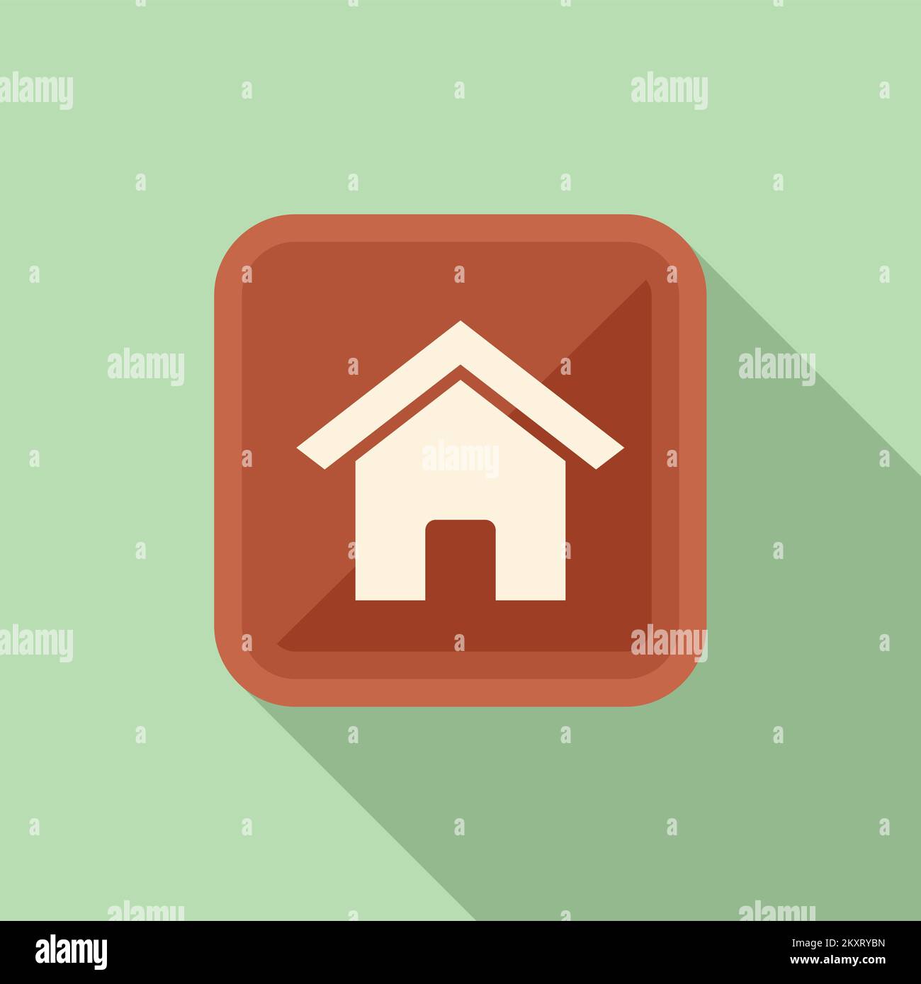 House button icon flat vector. Computer interface. Smile system Stock Vector Image & Art - Alamy