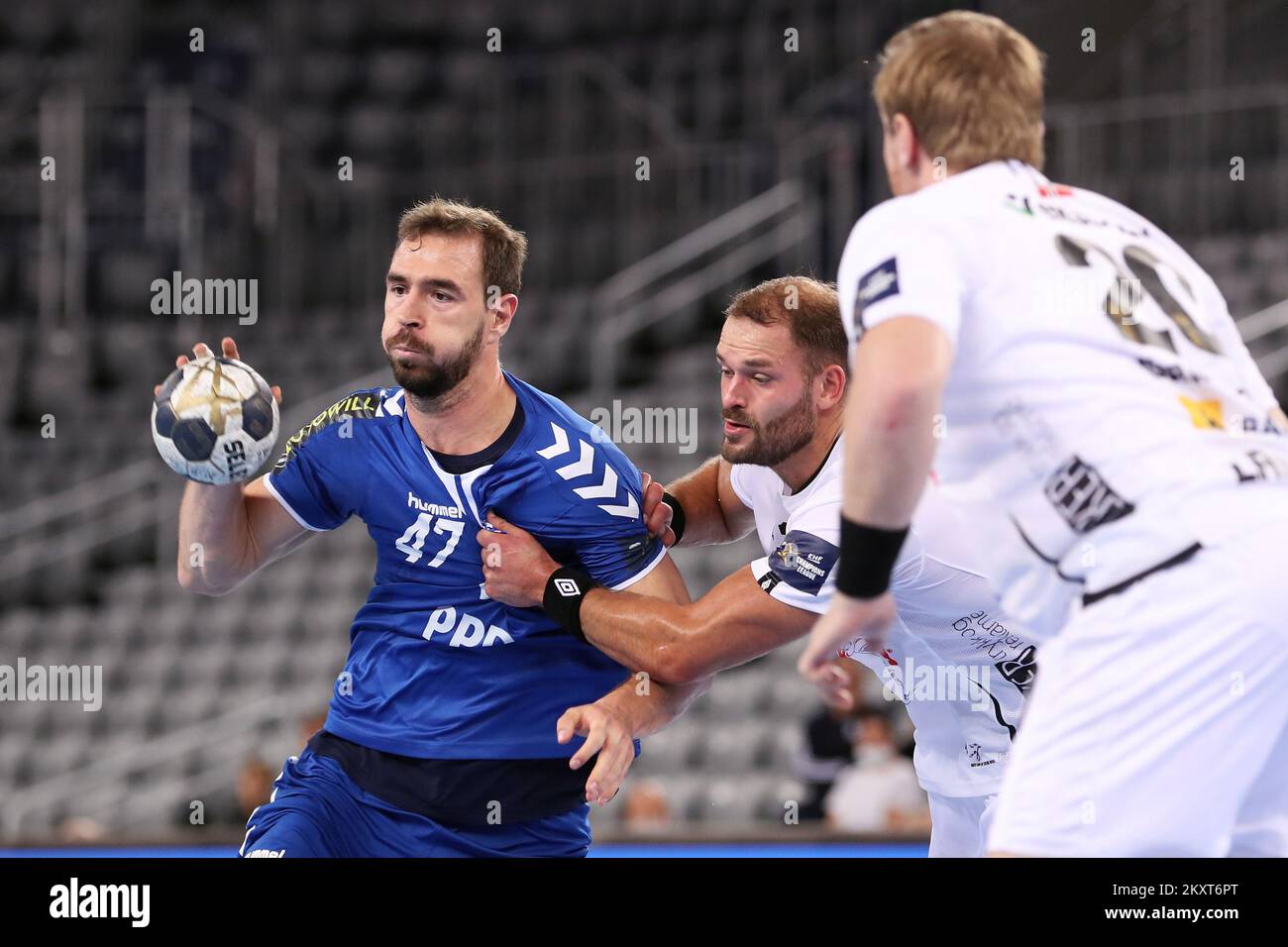 Sandro Obranovic of PPD Zagreb in action during the DELO EHF Champions ...