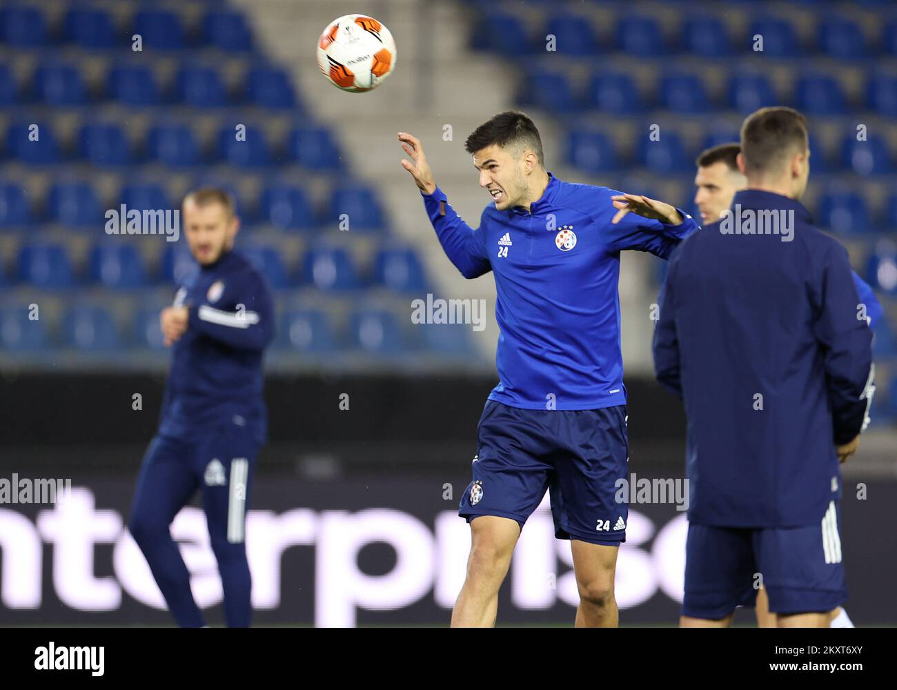 Marko Tolic of Dinamo Zagreb during training session at Cegeka Arena ...