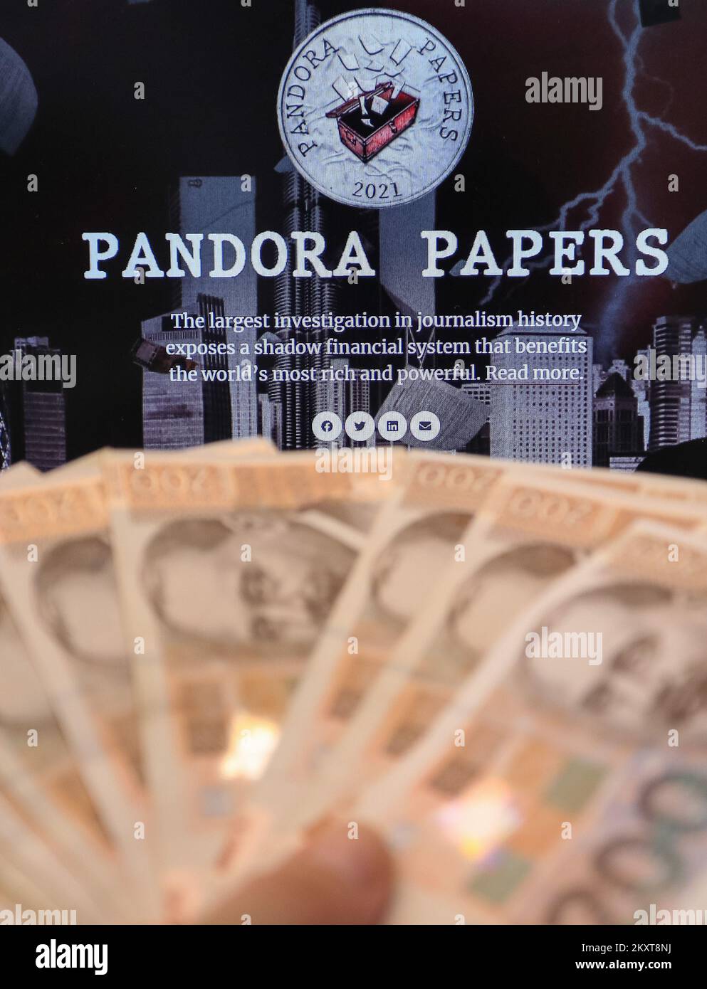 Illustration Pandora Papers. Pandora Papers is the name for a new leak ...