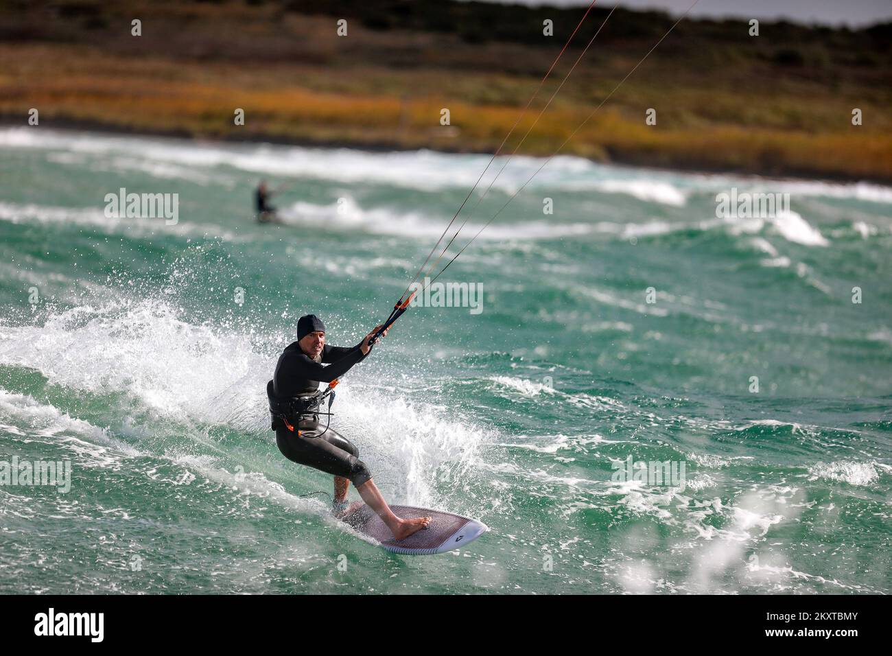 Kuje Bay in Liznjan is a favorite place for kiters and surfers. As soon ...