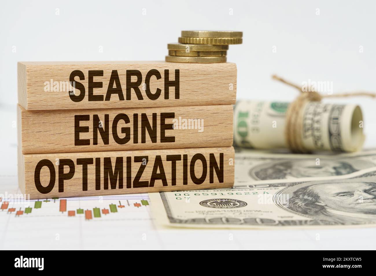 Business and finance concept. On the table are dollars, financial ...