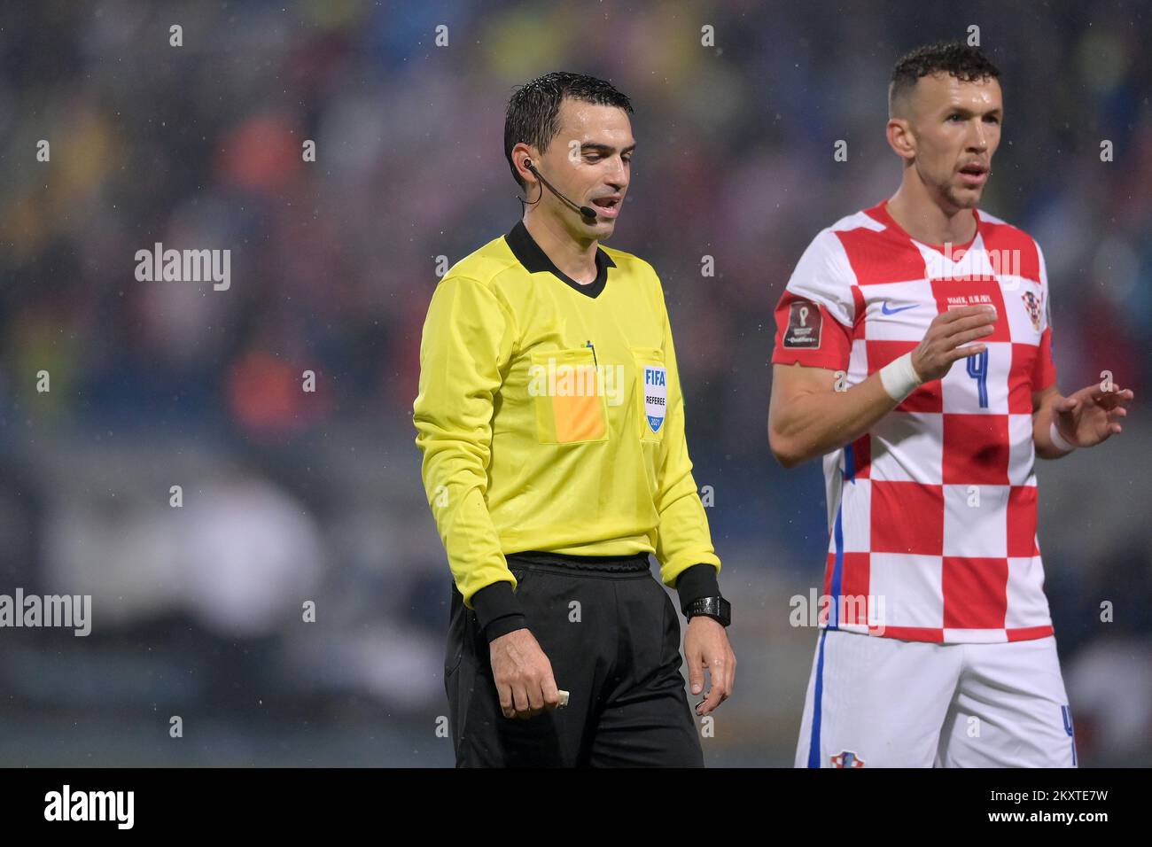 Referee Ovidiu Hategan during the 2022 FIFA World Cup Group H Qualifier ...