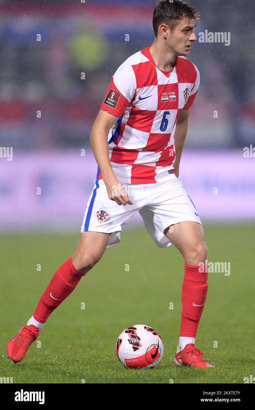 Josip Stanisic of Croatia in action during the 2022 FIFA World Cup ...