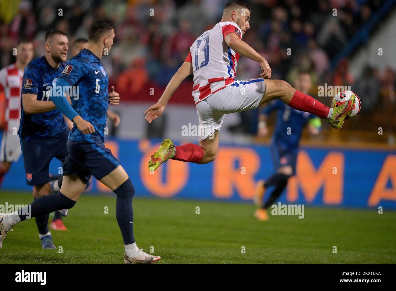 Nikola Vlasic of Croatia in action during the 2022 FIFA World Cup Group ...