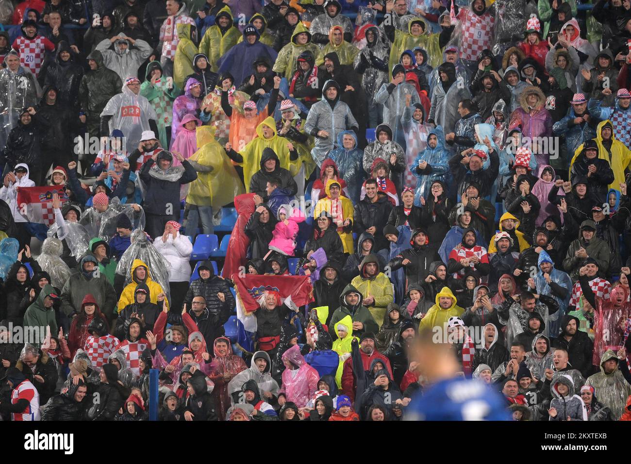 Croatia fans during the 2022 FIFA World Cup Group H Qualifier match ...