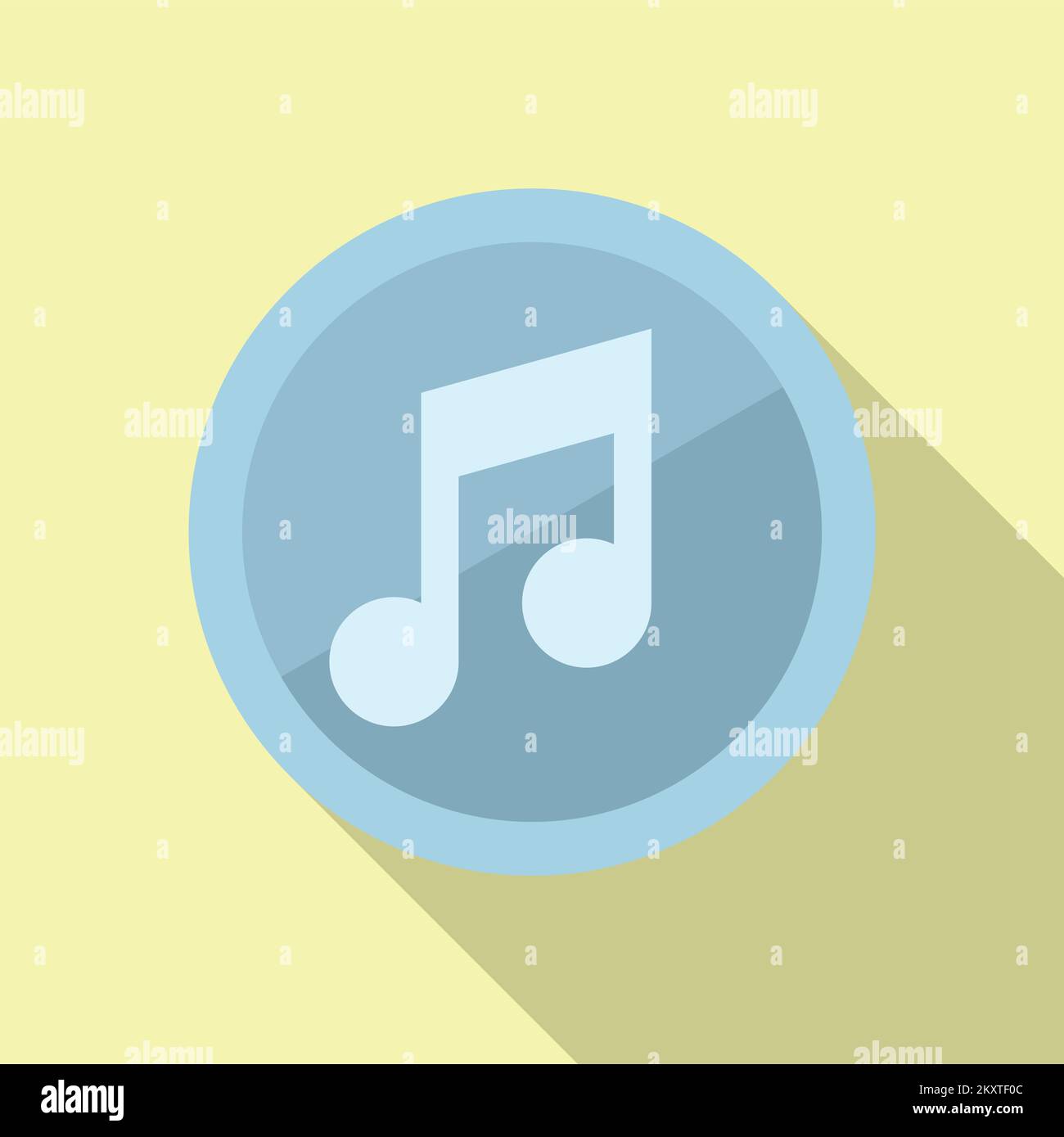 Music button icon flat vector. Web interface. Time design Stock Vector ...