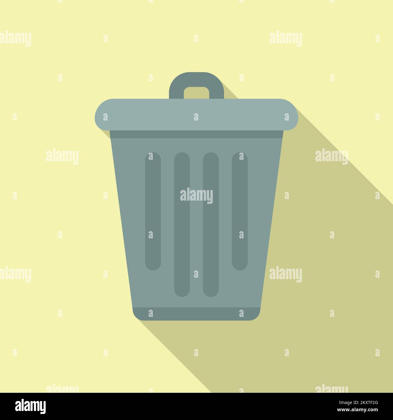 Recycle bin icon flat vector. Web interface. Time contact Stock Vector ...