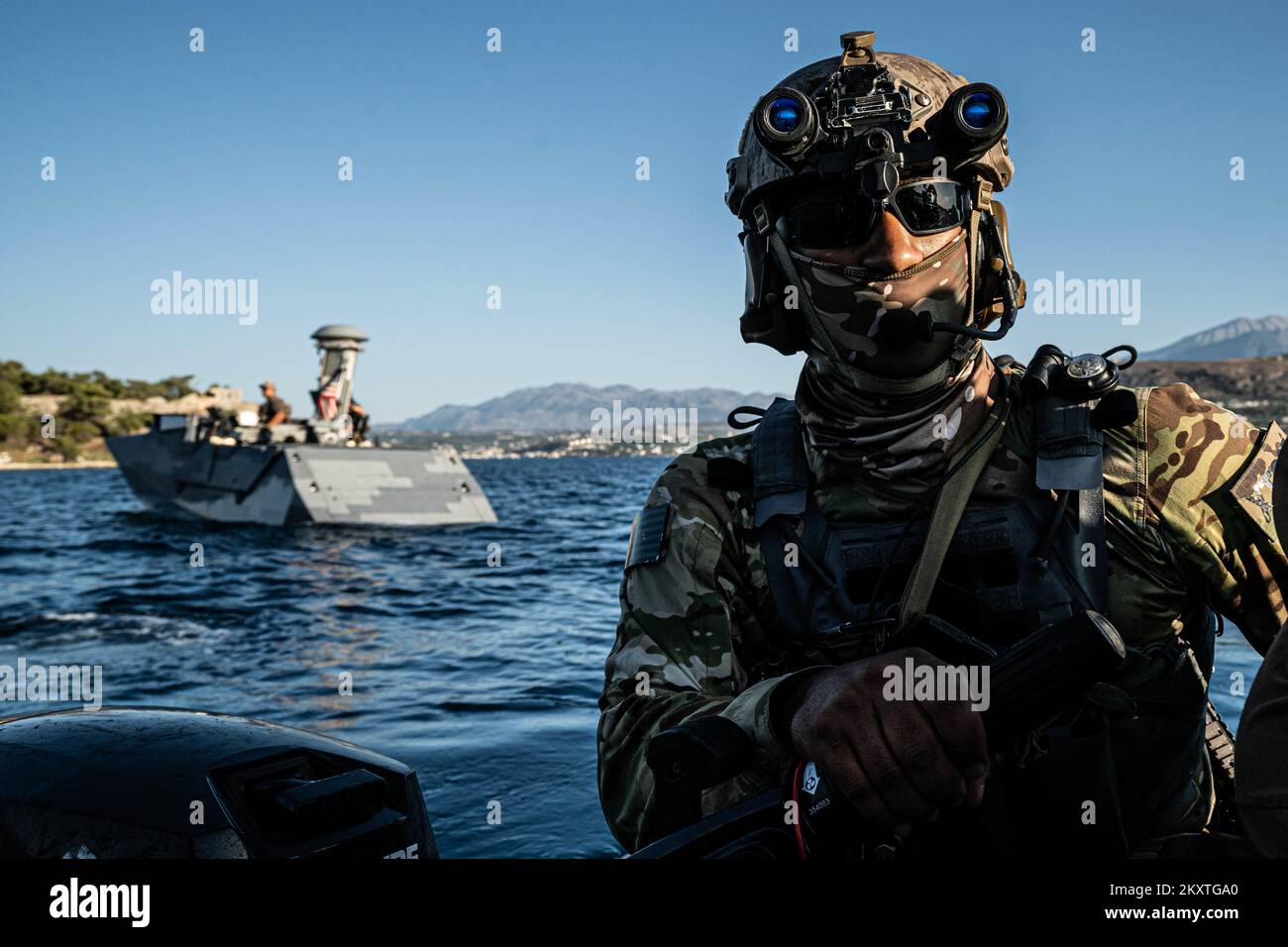 A U.S. Naval Special Warfare Combatant-Craft Crewmen with Special Boat ...