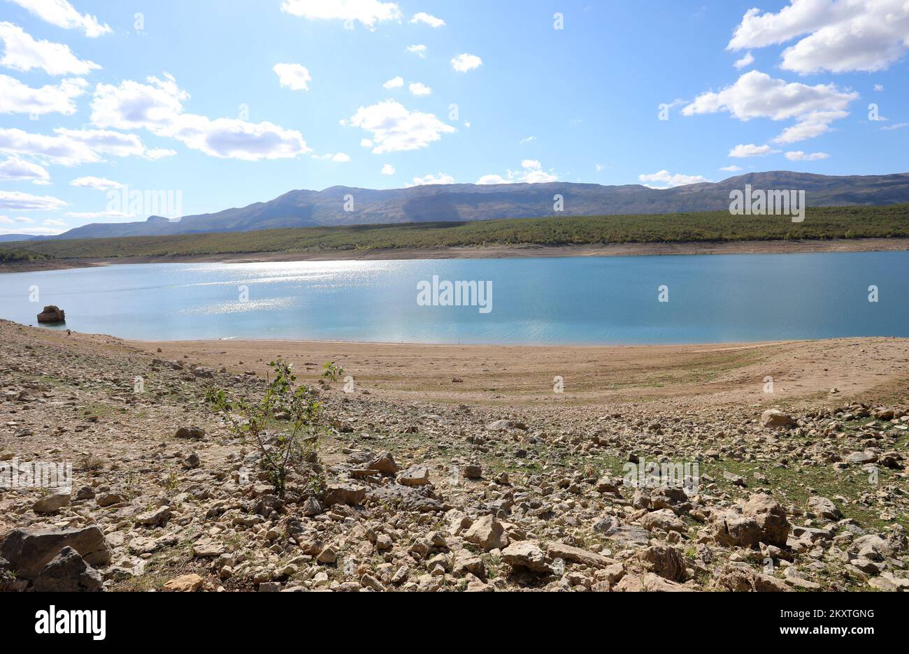 The low water level of Peruca Lake revealed submerged remains of life ...