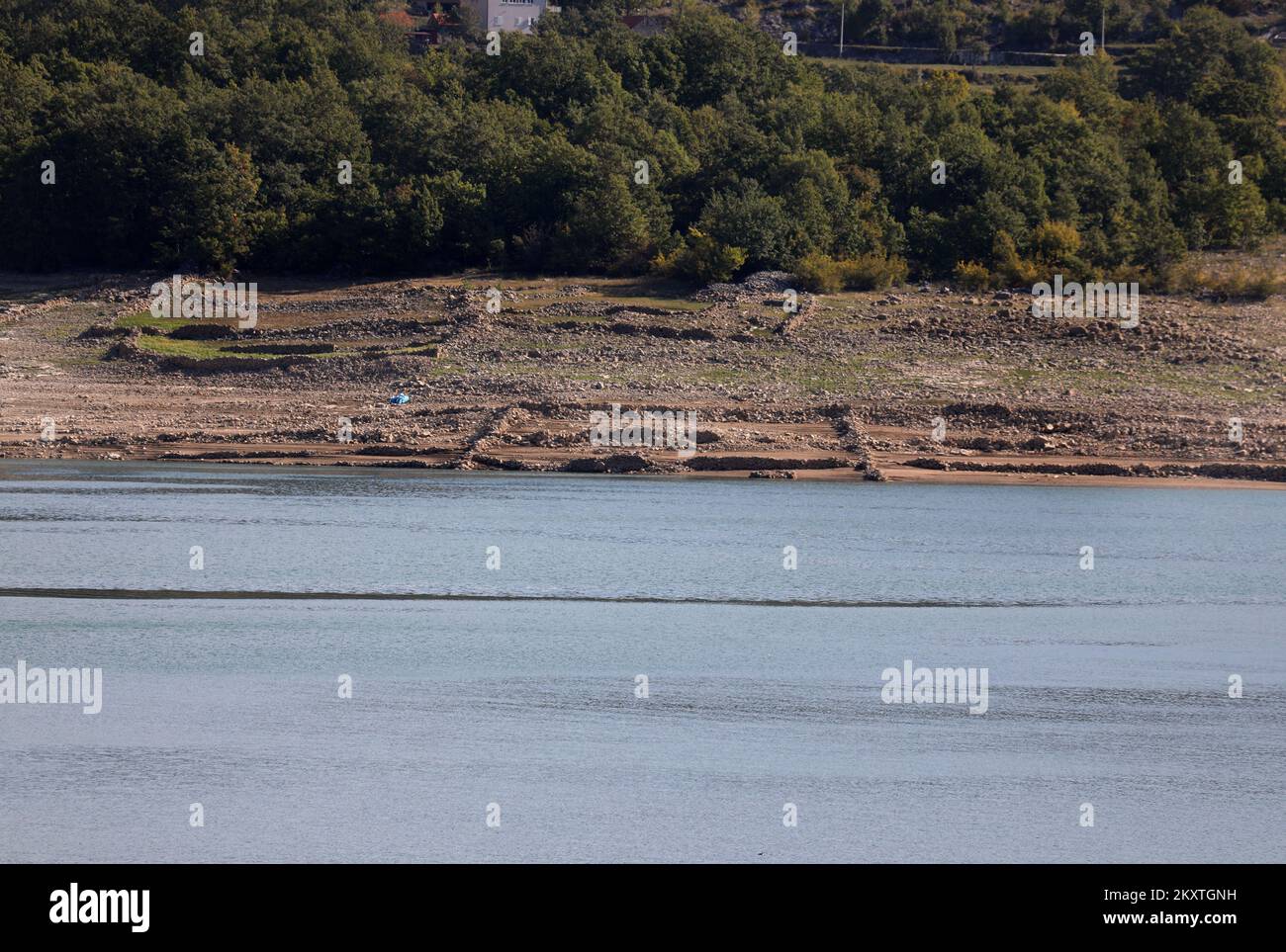The low water level of Peruca Lake revealed submerged remains of life ...