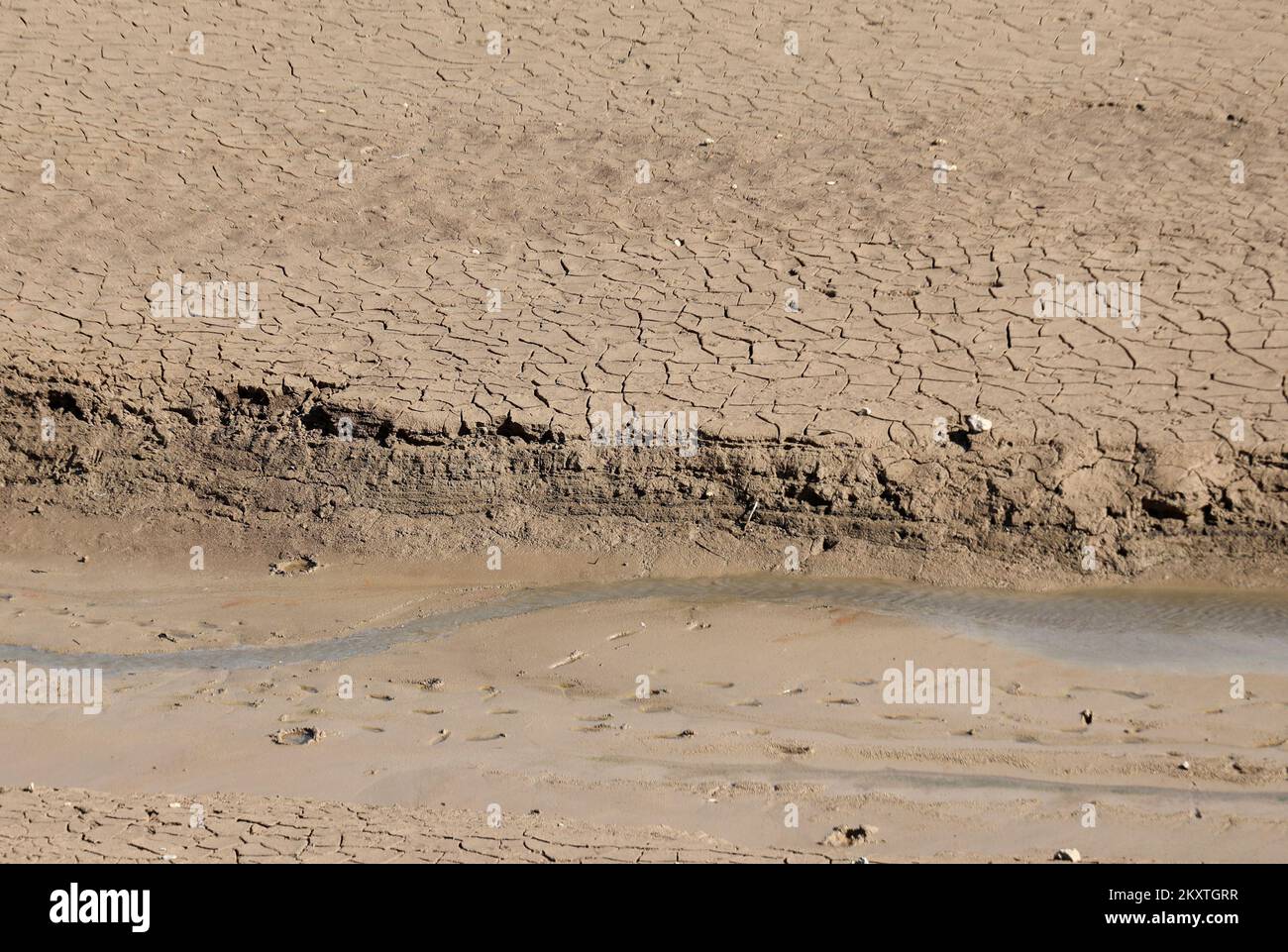 The low water level of Peruca Lake revealed submerged remains of life ...