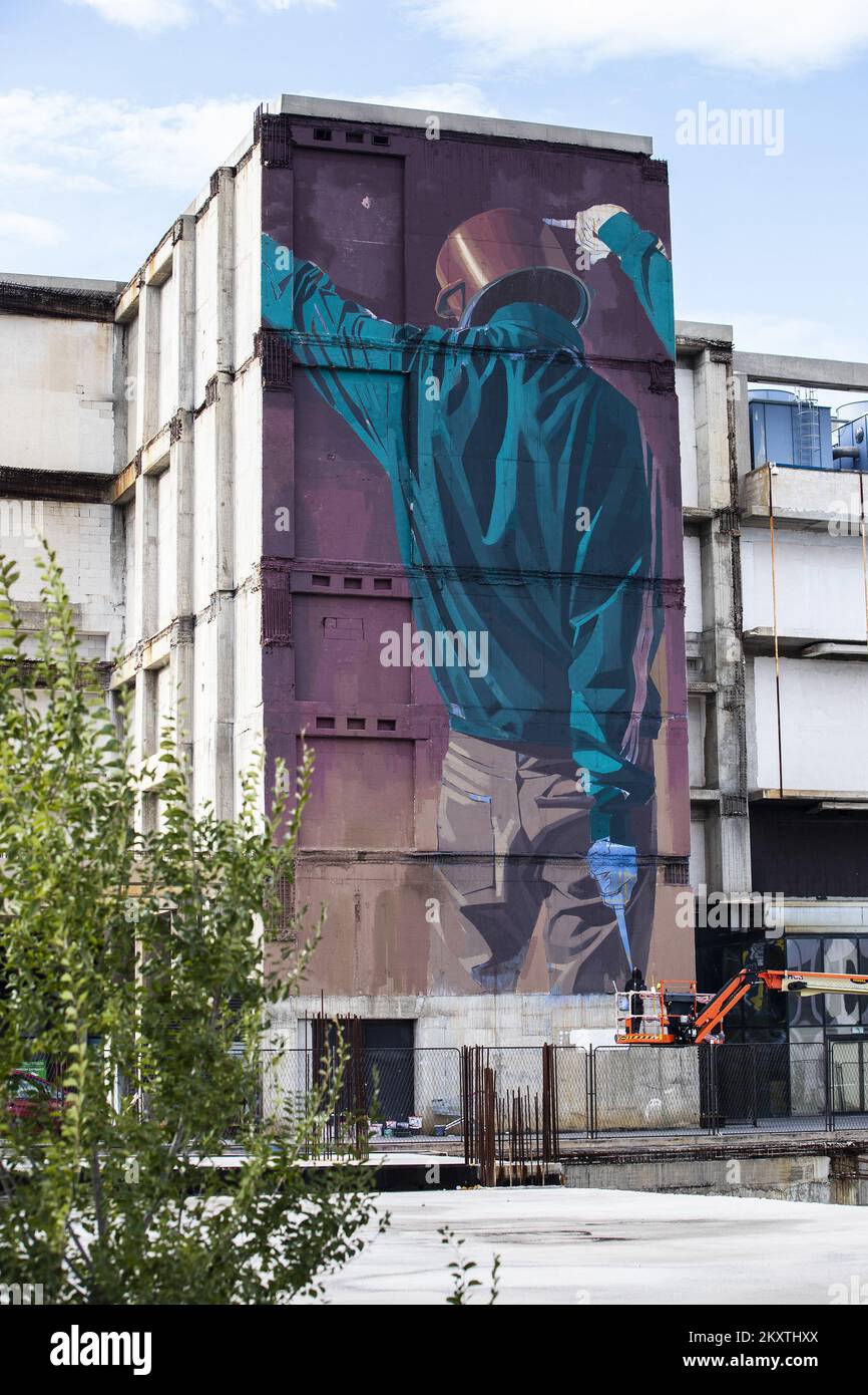 As part of the xSTatic festival, the gray walls of the Spaladium Arena ...