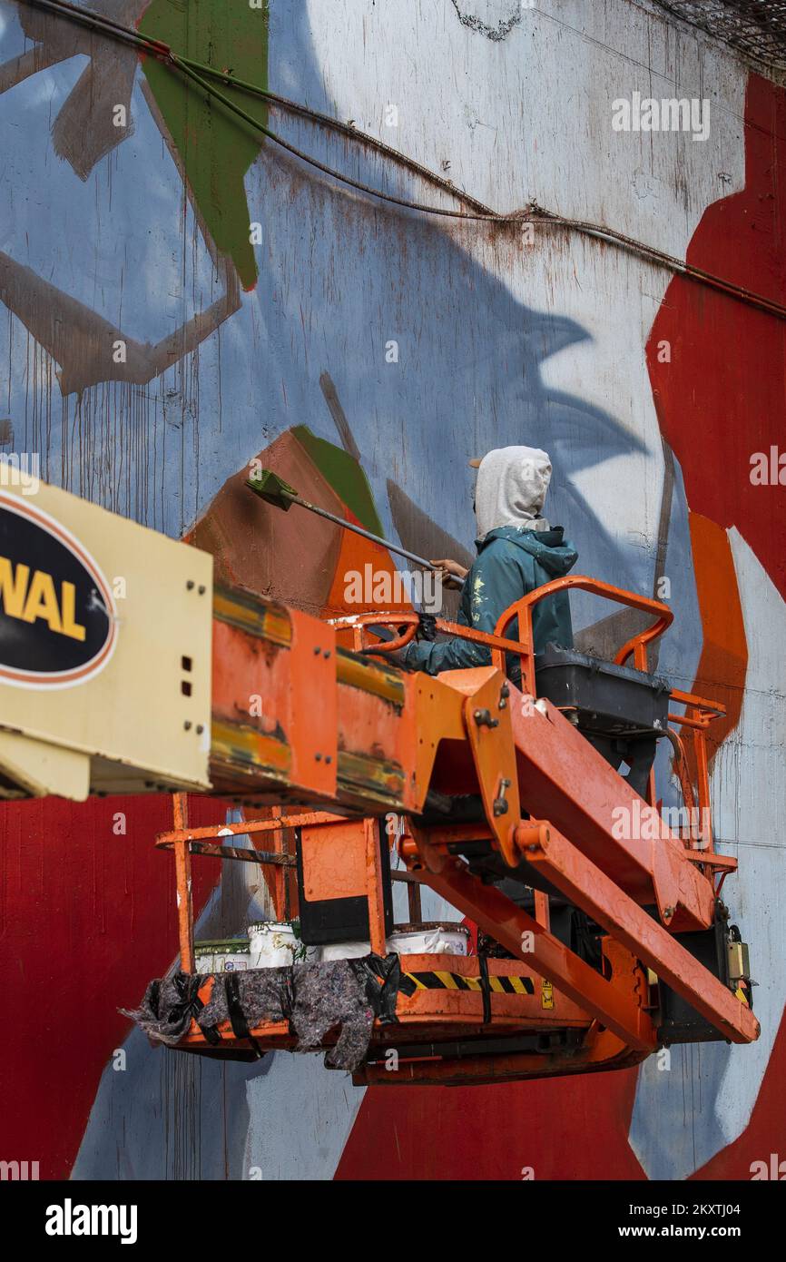 As part of the xSTatic festival, the gray walls of the Spaladium Arena ...