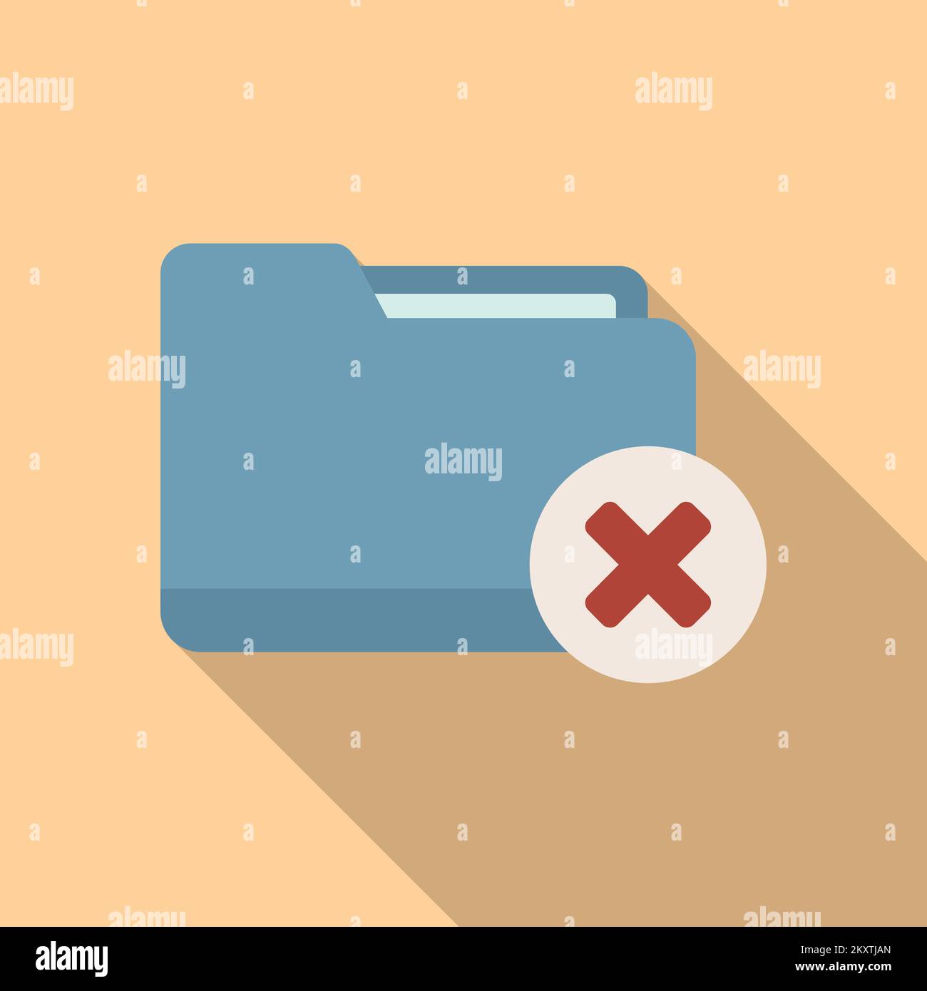 Rejected folder icon flat vector. Design web. Interface pin Stock ...