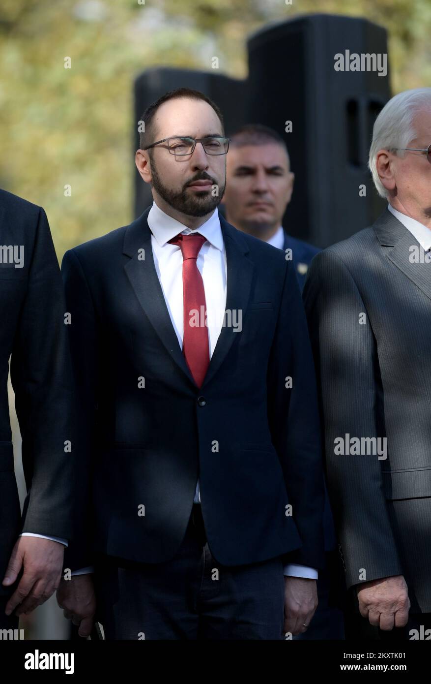 Mayor of Zagreb Tomislav Tomasevic during the ceremony of unveiling a ...