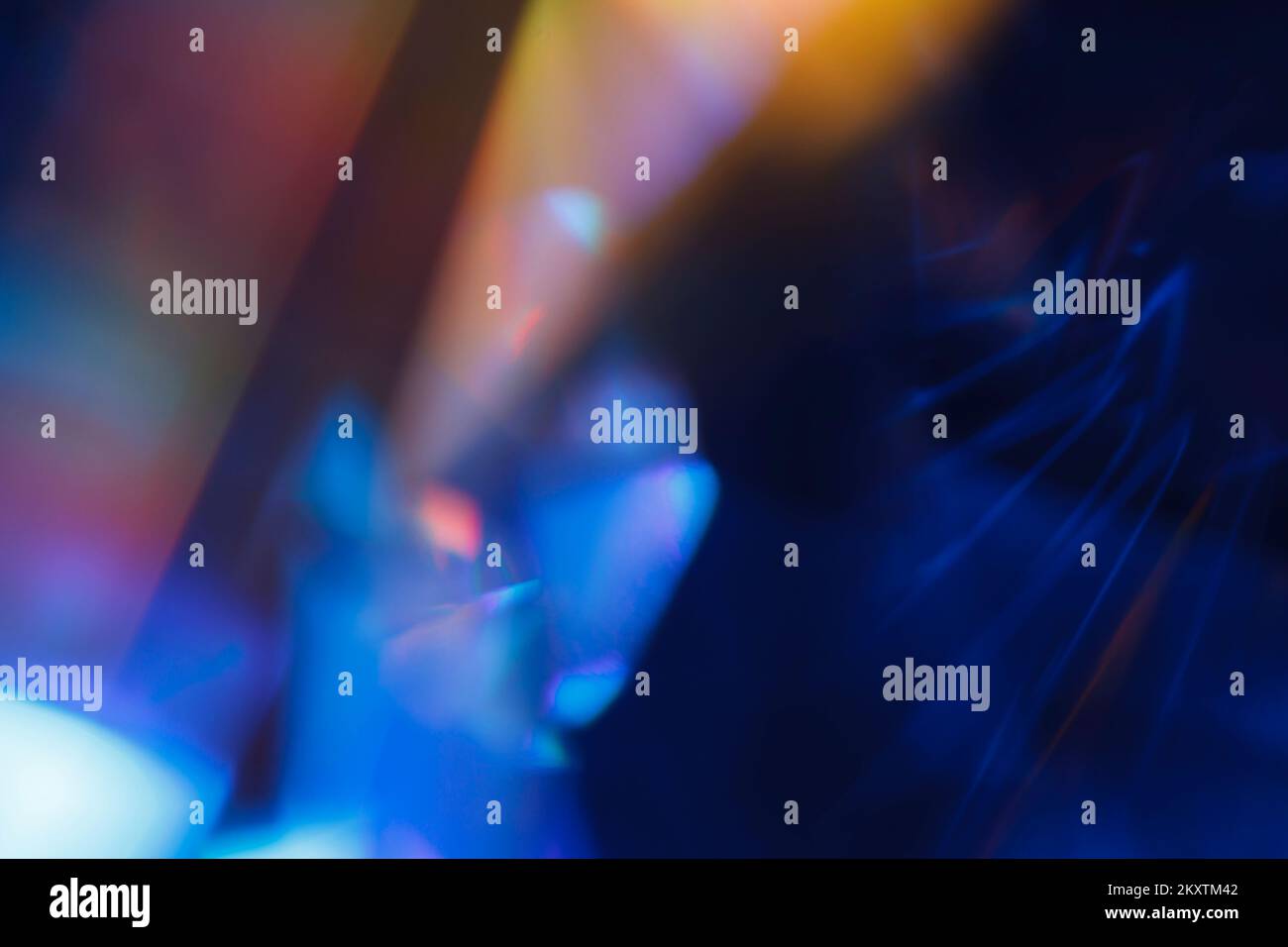 Colorful light leak on black background, abstract design with optical ...