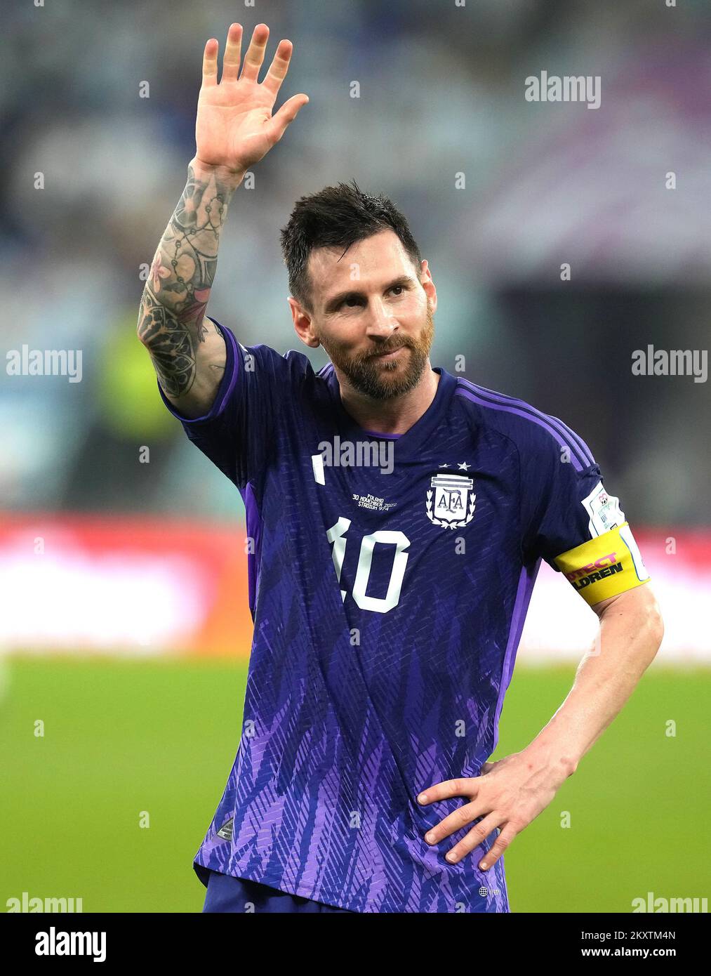 Argentina's Lionel Messi celebrates victory after the final whistle in ...