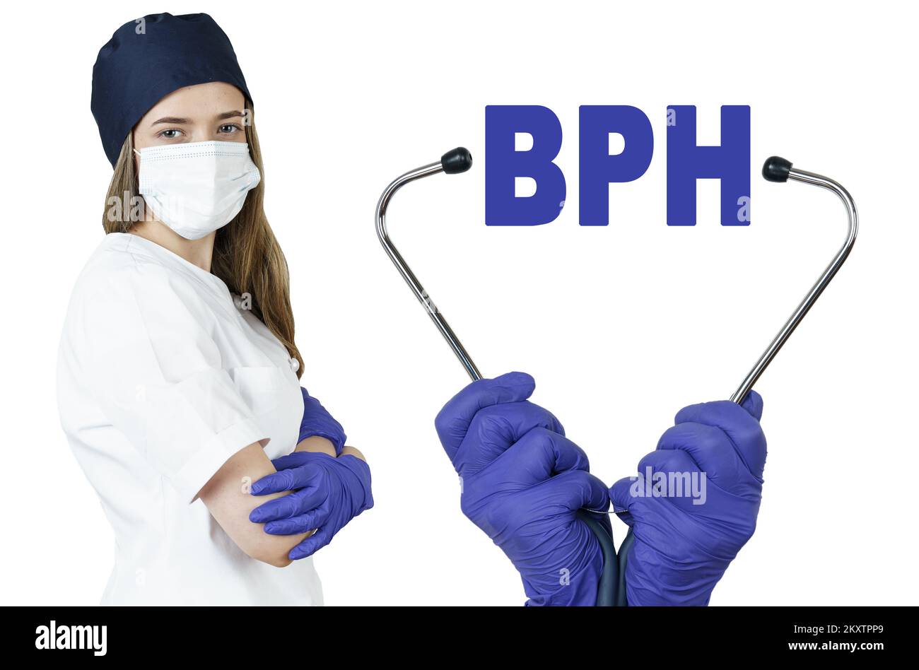 Health care and medicine concept. The doctor is holding a stethoscope ...