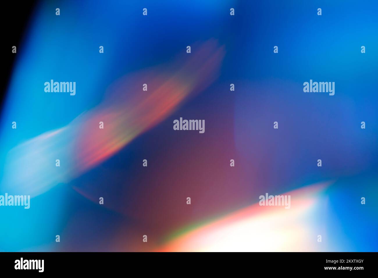 Colorful light leak on black background, abstract design with optical ...