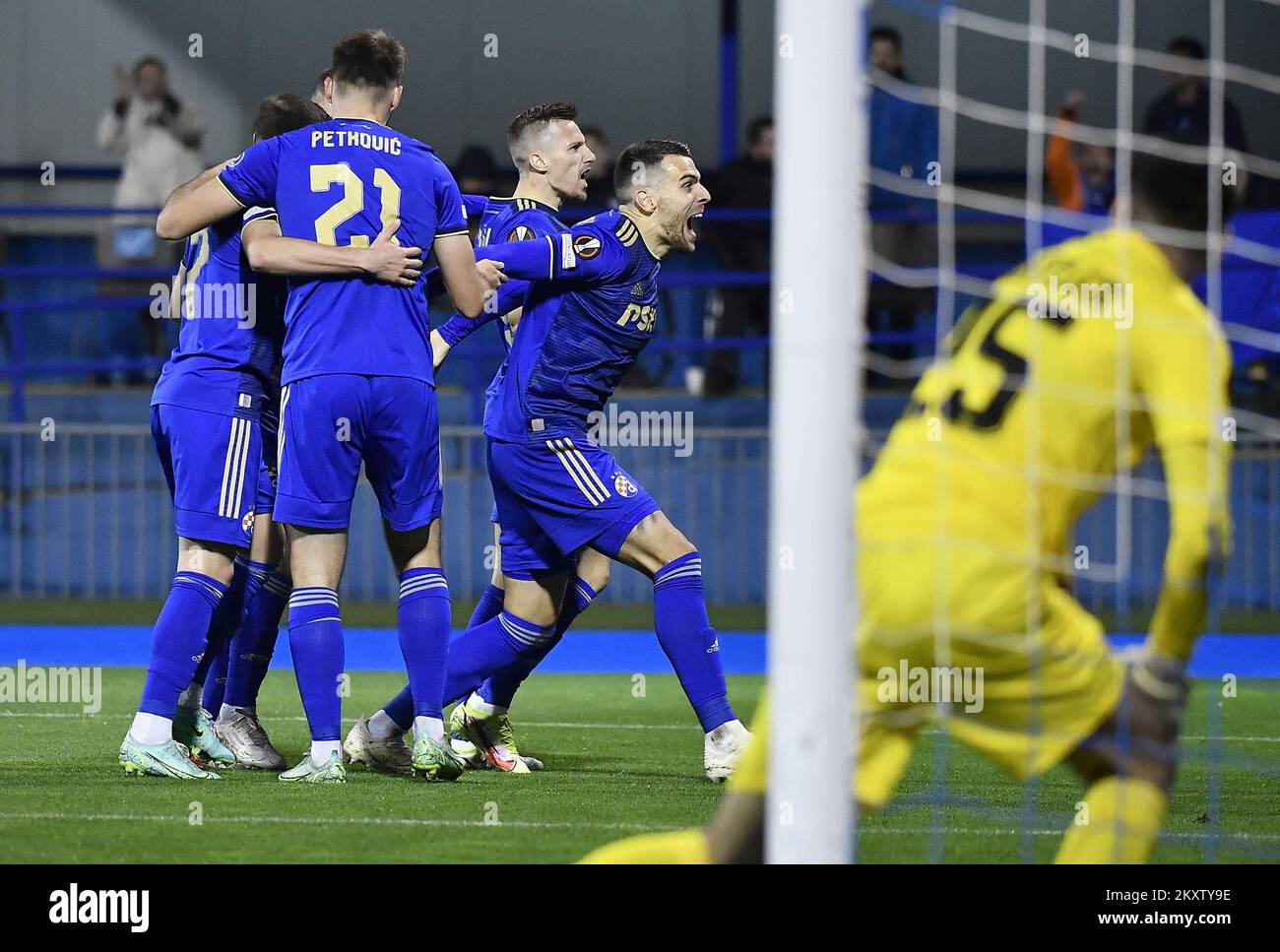Bruno Petkovic of Dinamo Zagreb celebrate afrer scoring during the UEFA Europa League group H ...