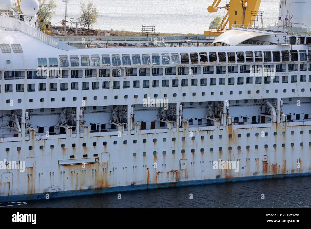 The Satoshi cruiser is being overhauled at the Viktor Lenac shipyard on ...