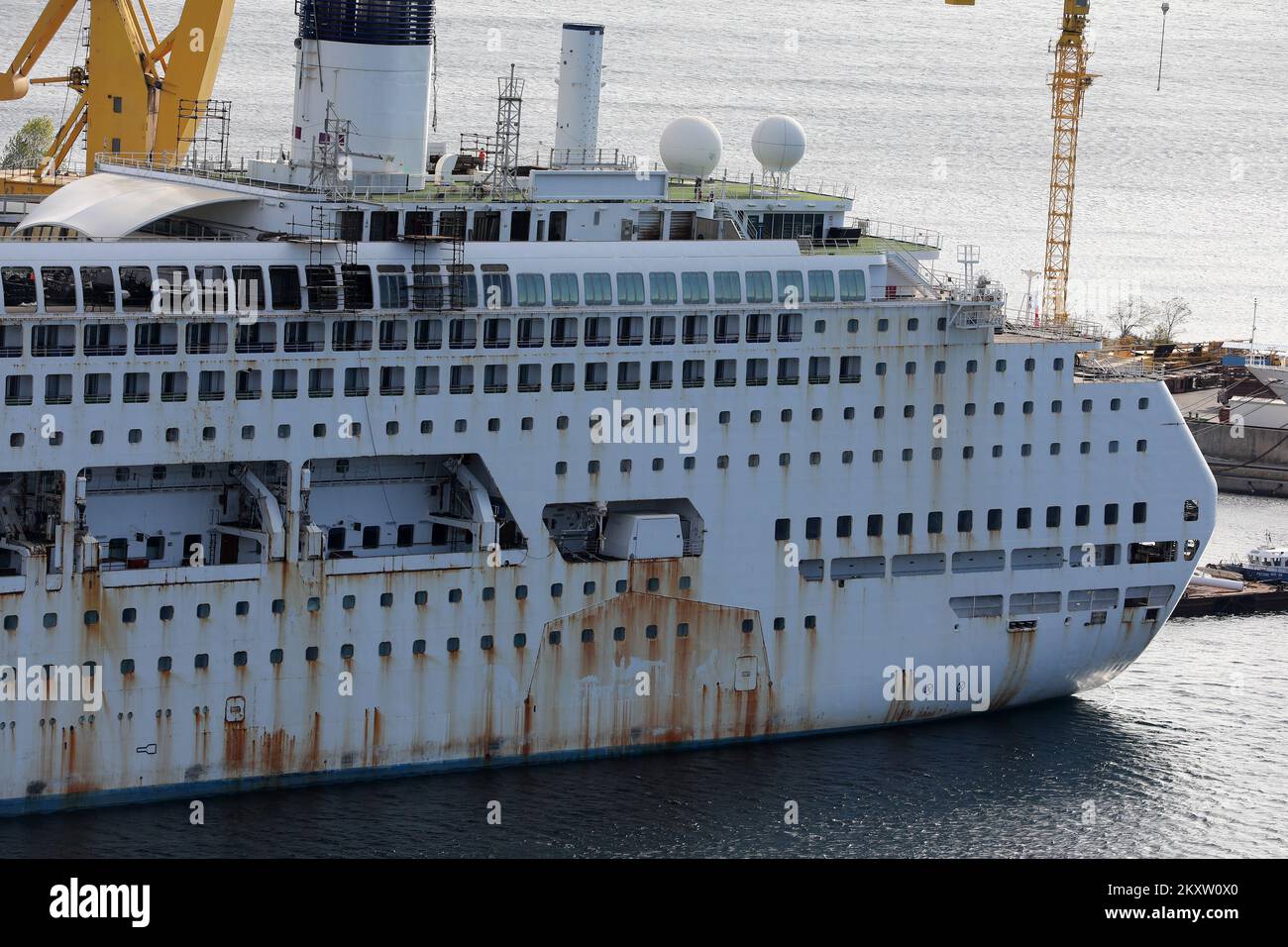 The Satoshi cruiser is being overhauled at the Viktor Lenac shipyard on ...