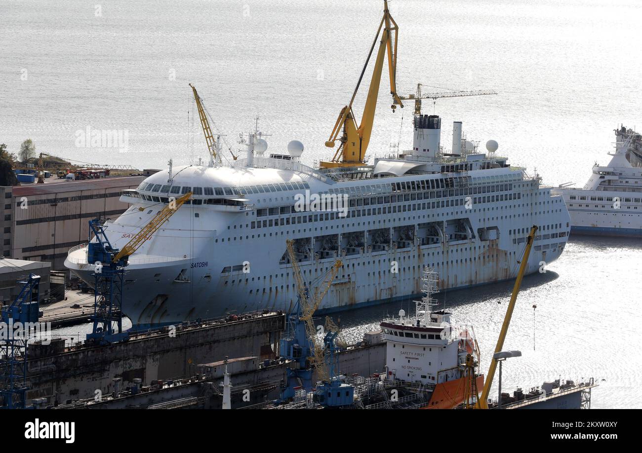 The Satoshi cruiser is being overhauled at the Viktor Lenac shipyard on ...