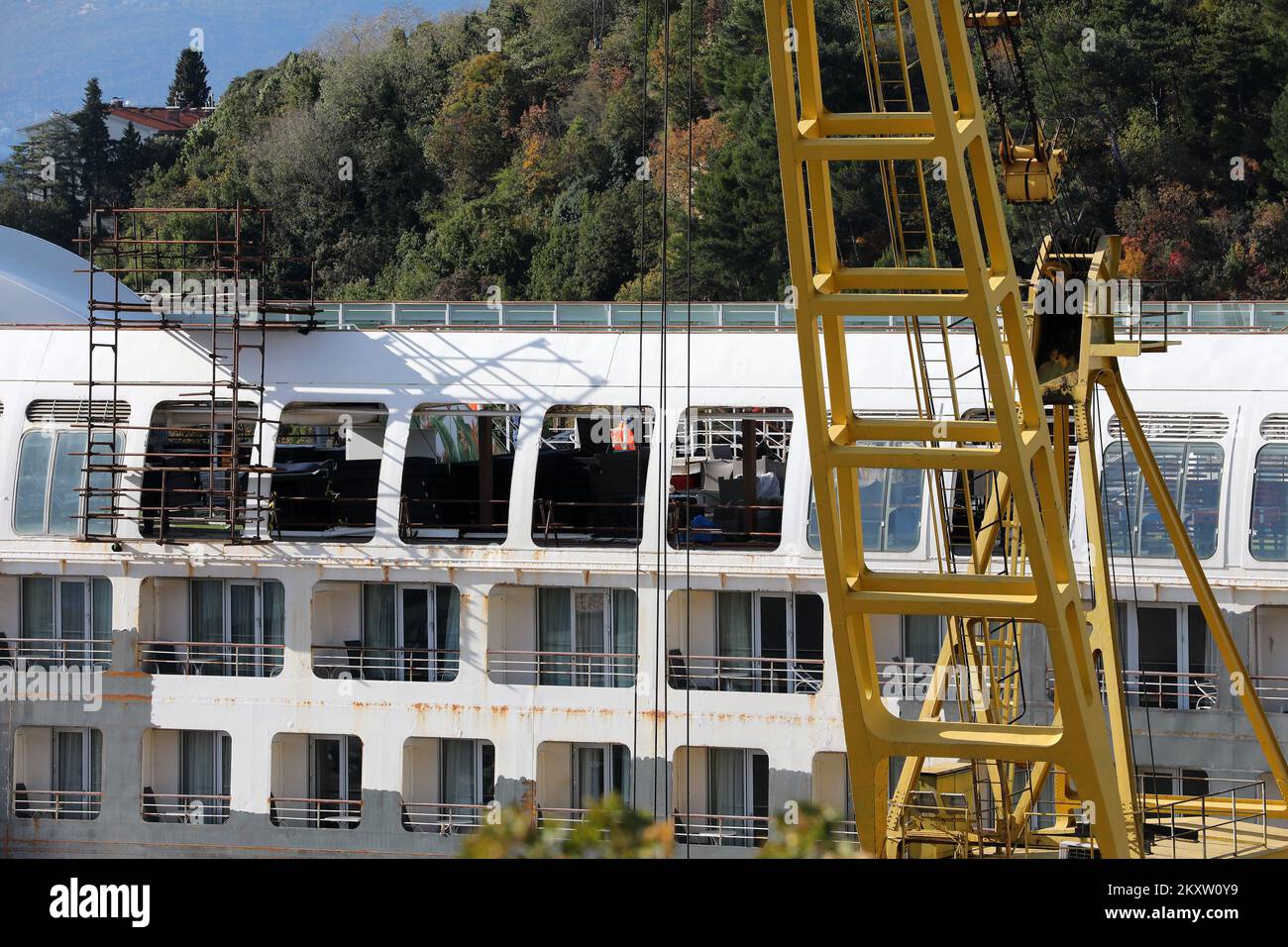The Satoshi cruiser is being overhauled at the Viktor Lenac shipyard on ...