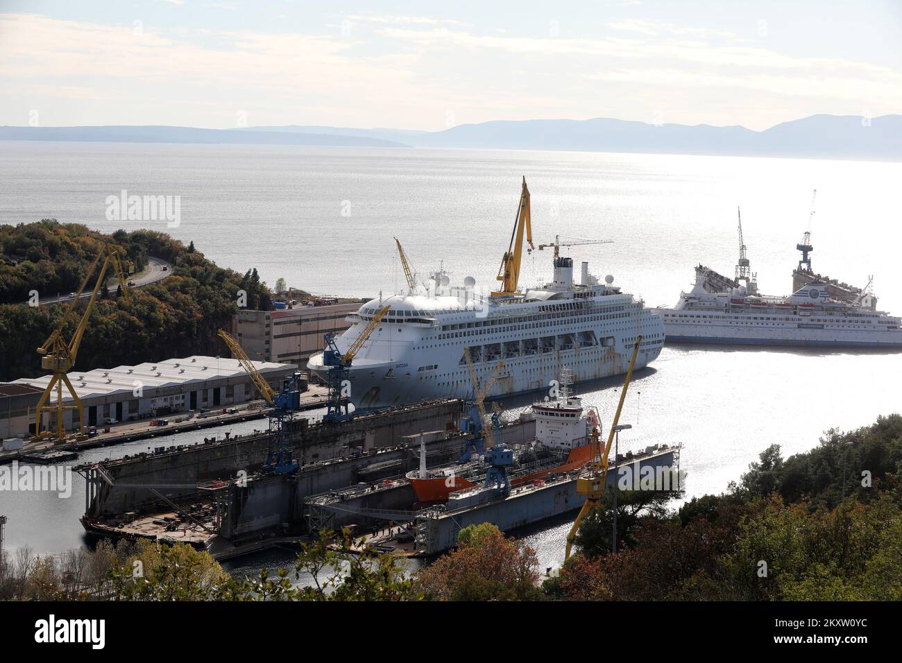 The Satoshi cruiser is being overhauled at the Viktor Lenac shipyard on ...