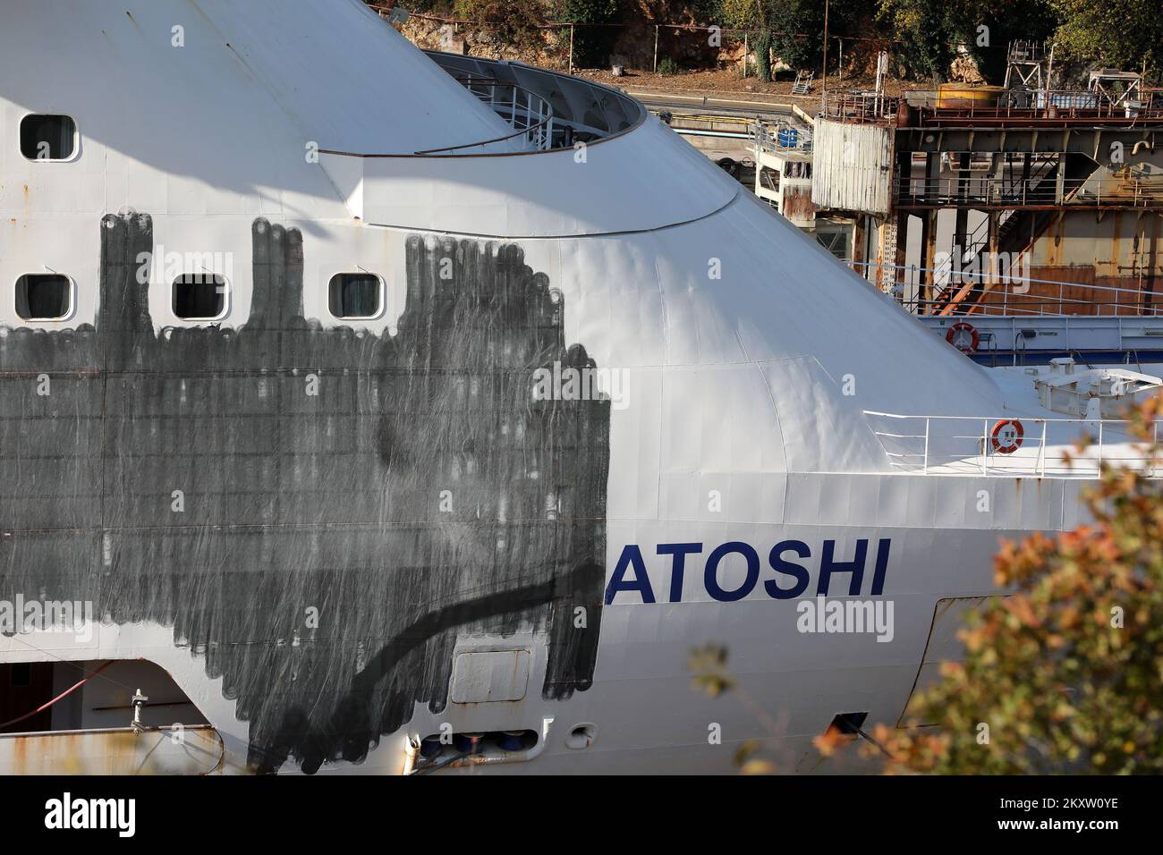 The Satoshi cruiser is being overhauled at the Viktor Lenac shipyard on ...