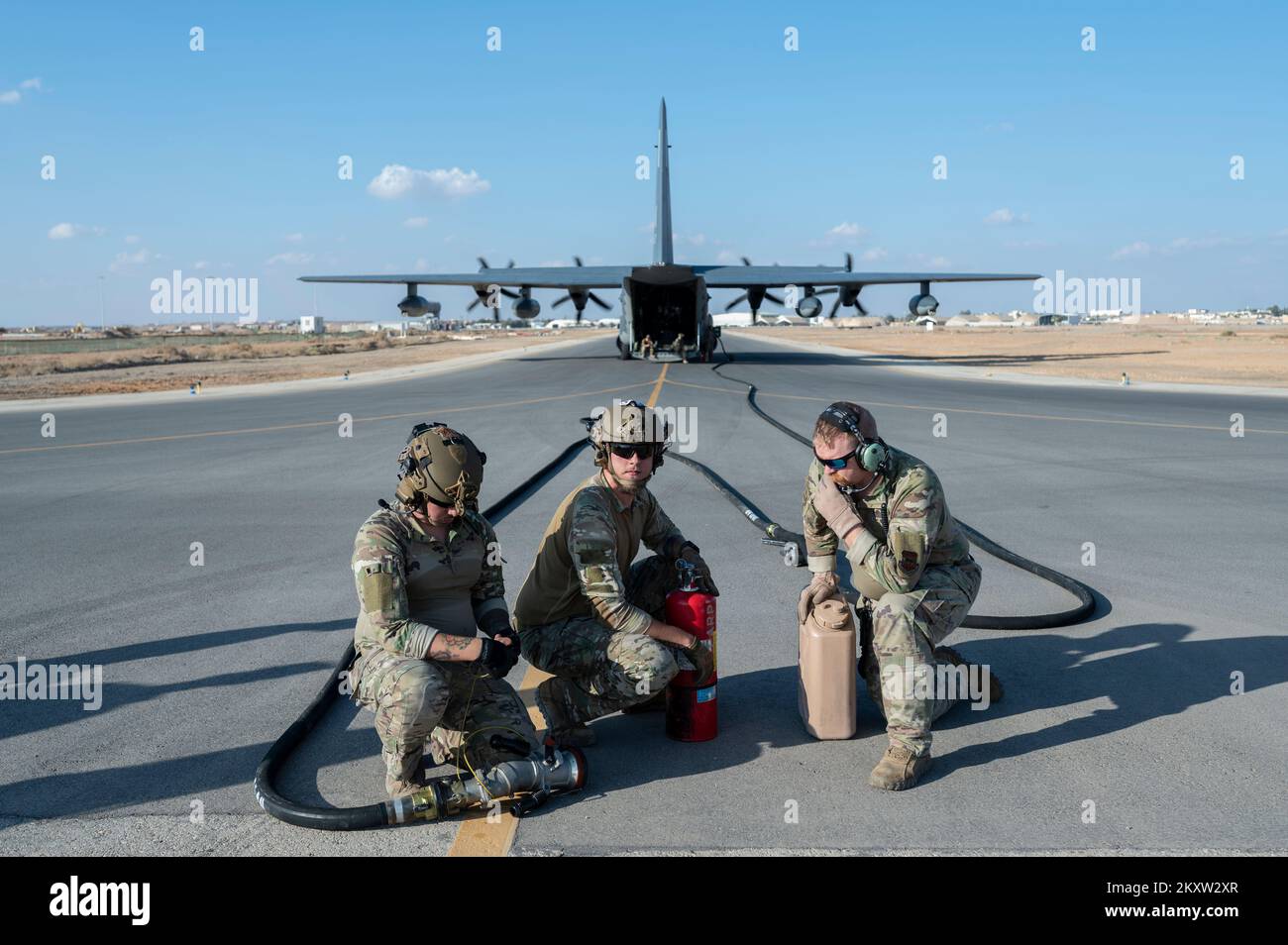 U.S. Air Force forward area refueling point (FARP) specialists assigned ...