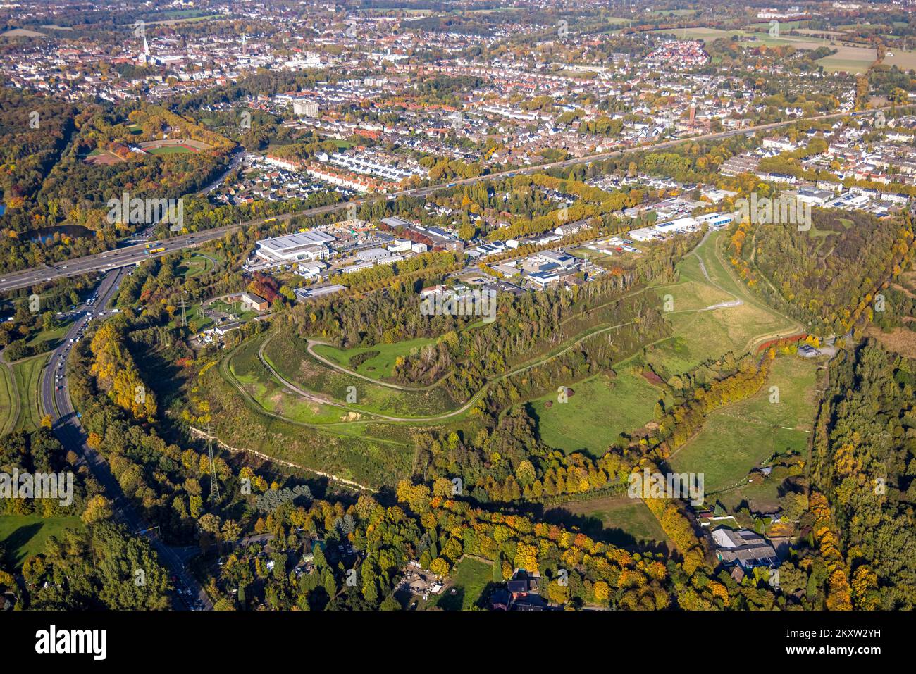 Aerial view, slag heap II Moltke, Brauck, Gladbeck, Ruhr area, North ...