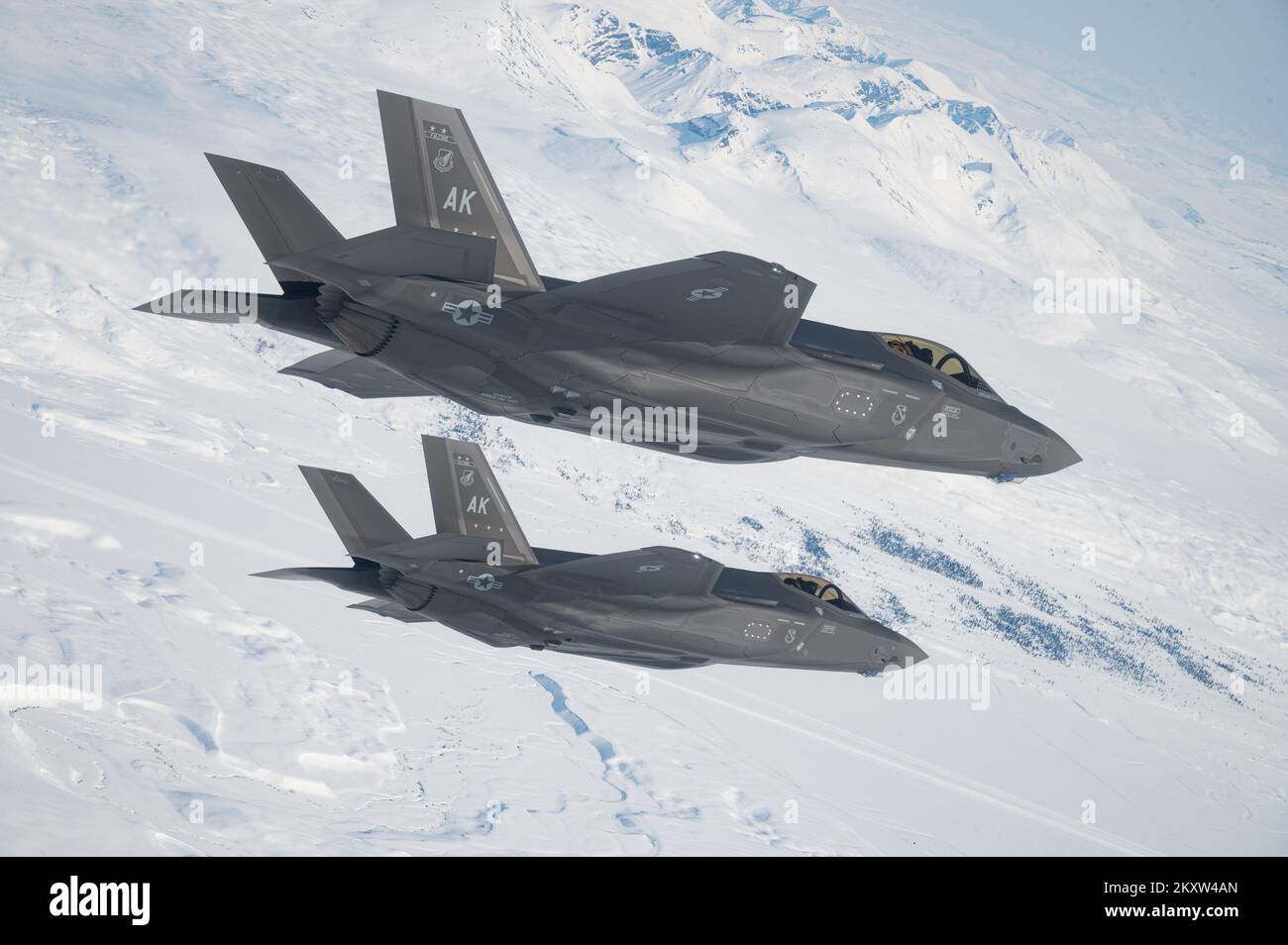 Two U.S. Air Force F-35A Lighting IIs assigned to the 354th Fighter ...