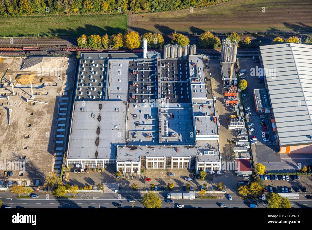 Aerial view, Ellinghorst industrial park, Salzgitter Mannesmann steel ...