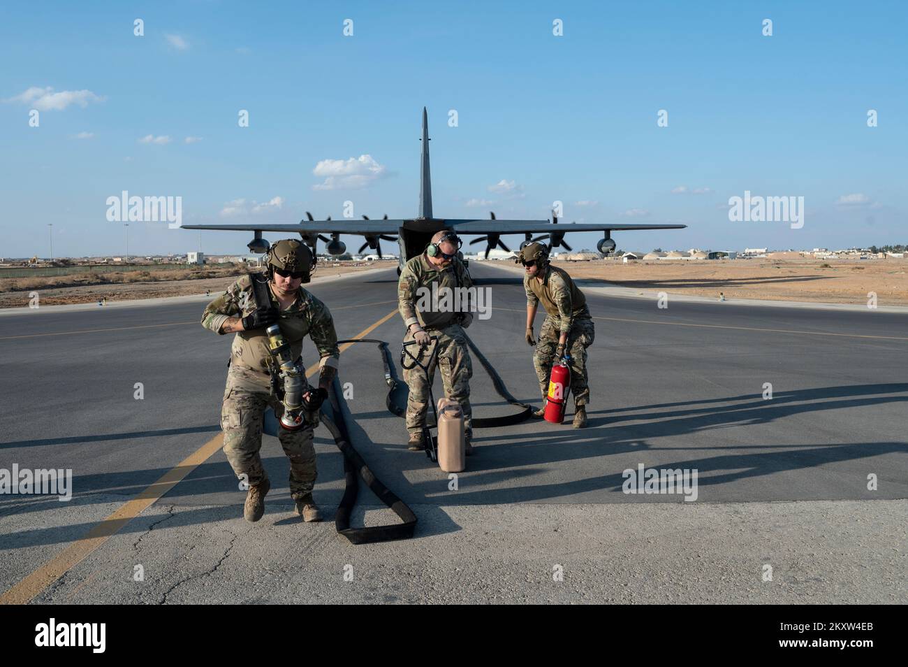 U.S. Air Force forward area refueling point (FARP) specialists assigned ...