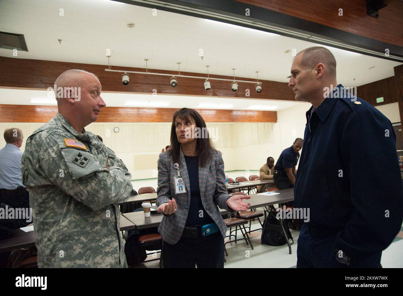 Colonel Clay Fuller of the Wyoming National Guard (left) and another ...