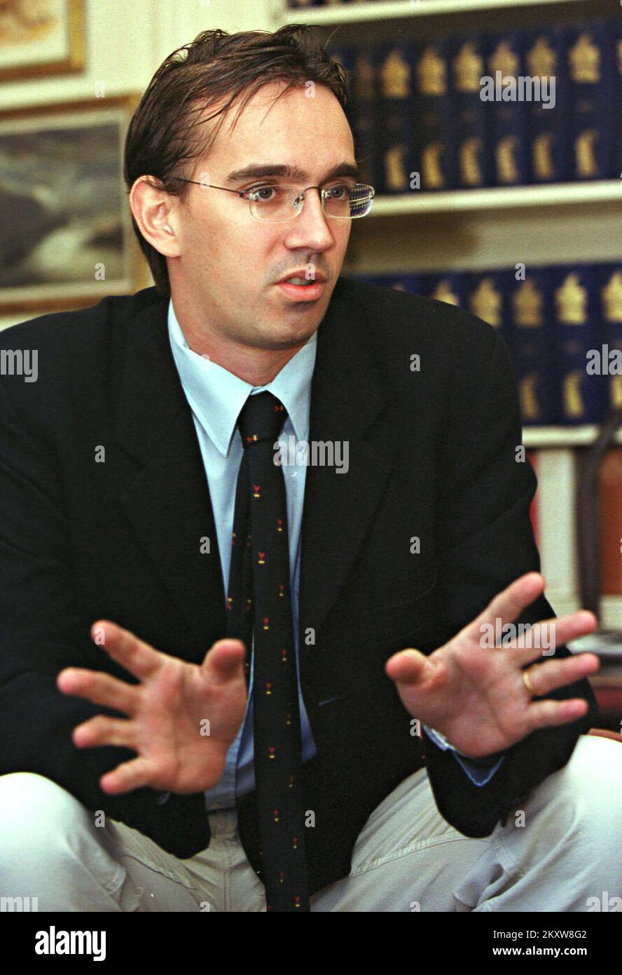 Prince Peter Frankopan sits at his home in Oxford Stock Photo - Alamy
