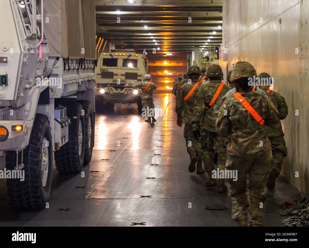 Soldiers assigned to 8th Theater Sustainment Command, 25th Infantry ...