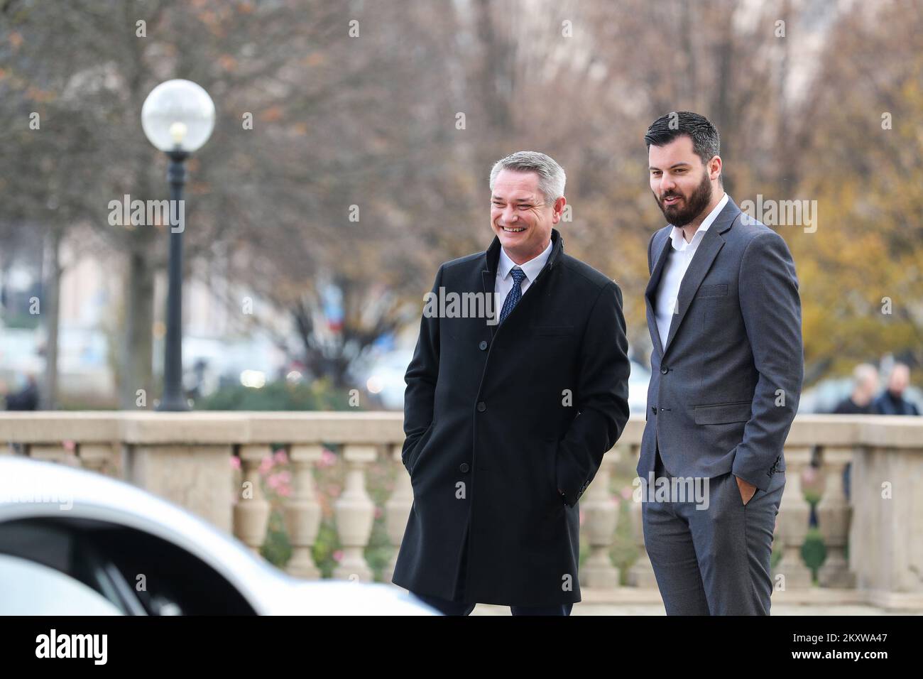 Rimac Group CEO Mate Rimac and Bugatti Rimac Chief Operating Officer ...