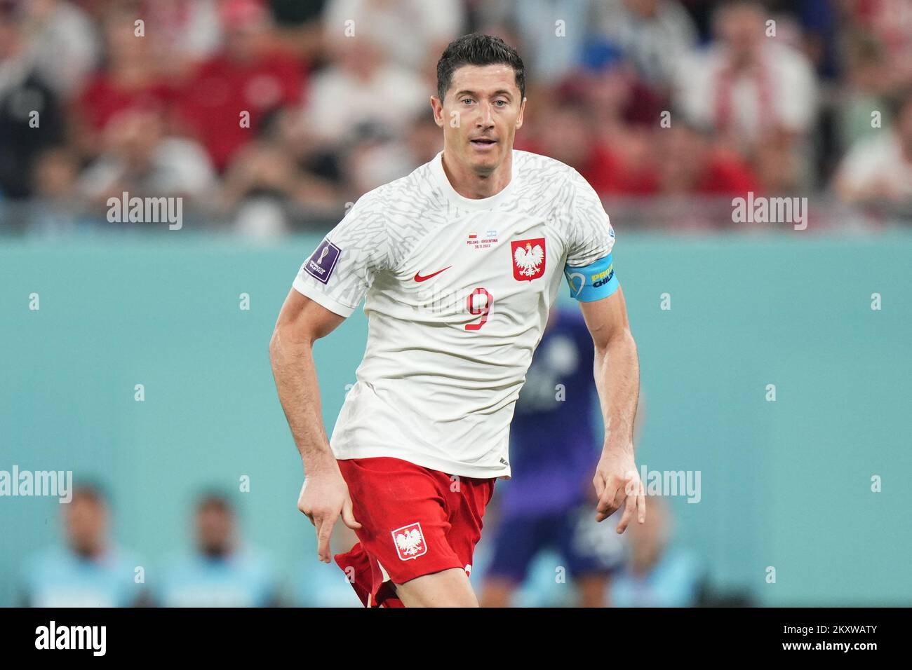 Robert Lewandowski of Poland during the FIFA World Cup Qatar 2022 match ...